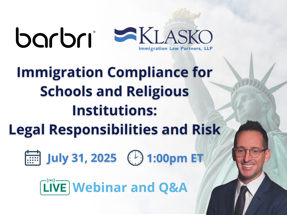 Immigration Compliance for Schools and Religious Institutions: - Klasko ...